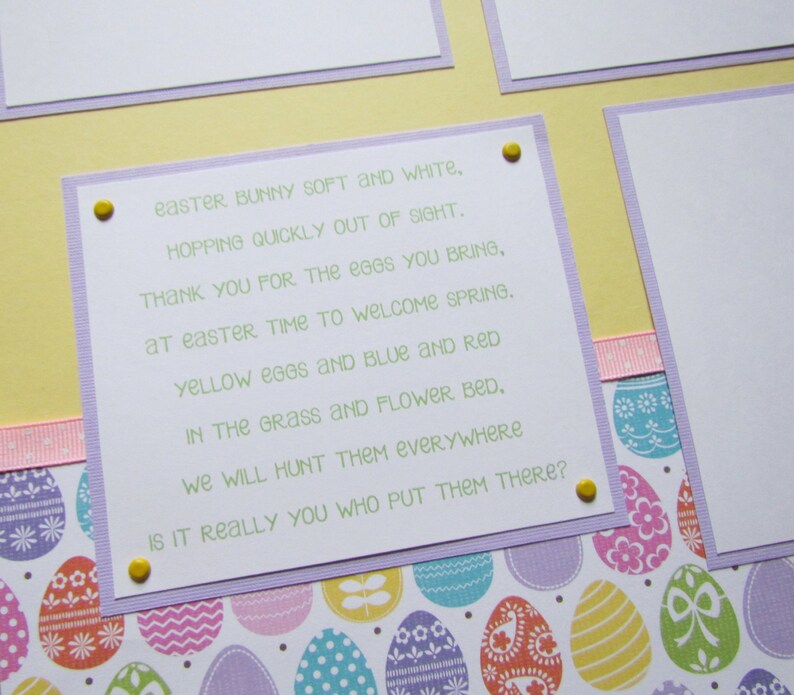 EASTER EGG HUNT 12x12 Premade Scrapbook Pages Handmade - Etsy