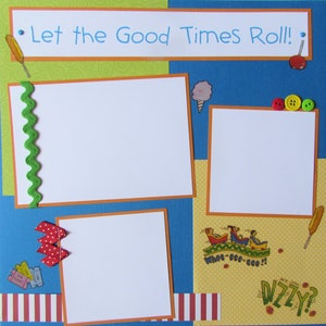 Let the GOOD TIMES Roll 12x12 Premade Scrapbook Pages - Etsy