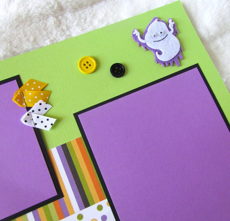 Halloween 12x12 Premade Scrapbook Pages - TRICK OR TREAT Layout ...