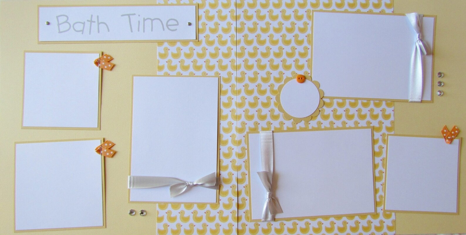 BATH TIME 12x12 Scrapbook Pages Baby Boy or Girl Premade | Etsy