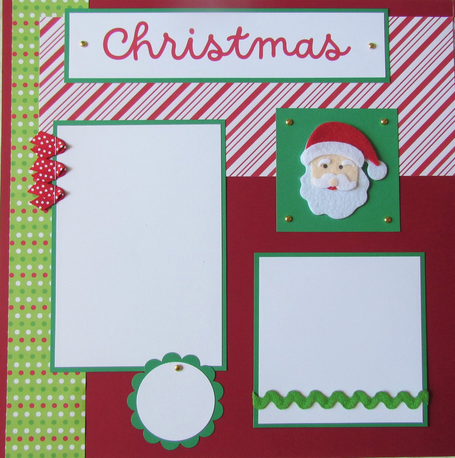 CHRISTMAS 12x12 Premade Scrapbook Pages Family Scrapbooking Layout ...