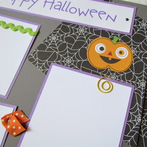 HAPPY HALLOWEEN Premade 12x12 Scrapbook Pages - Trick or Treat Layout ...