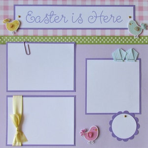 EASTER 12x12 Premade Scrapbook Pages - Easter is Here Layout - Family ...