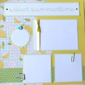 12x12 Premade Scrapbook Pages - SWEET SUMMERTIME - Happy Day Layout, Playing Outside, Family ...