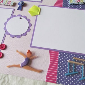 12x12 Premade Scrapbook Pages - I LOVE GYMNASTICS - Sports Layout, Girl ...