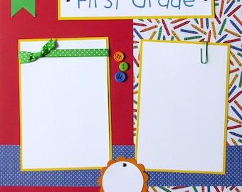 PRESCHOOL or KINDERGARTEN GRADUATION 12x12 Premade Scrapbook Pages ...
