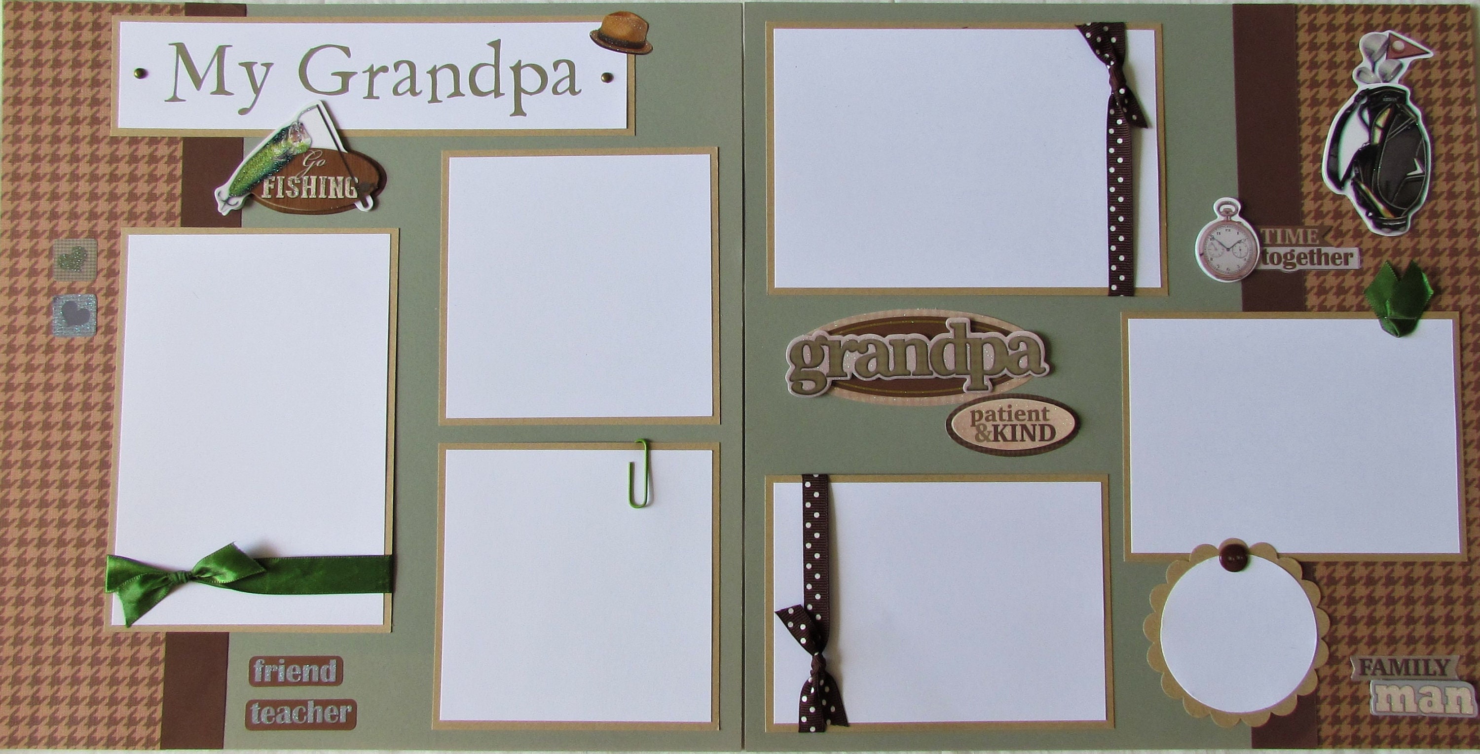 MY GRANDPA 12x12 Premade Scrapbook Pages - Grandfather Layout ...