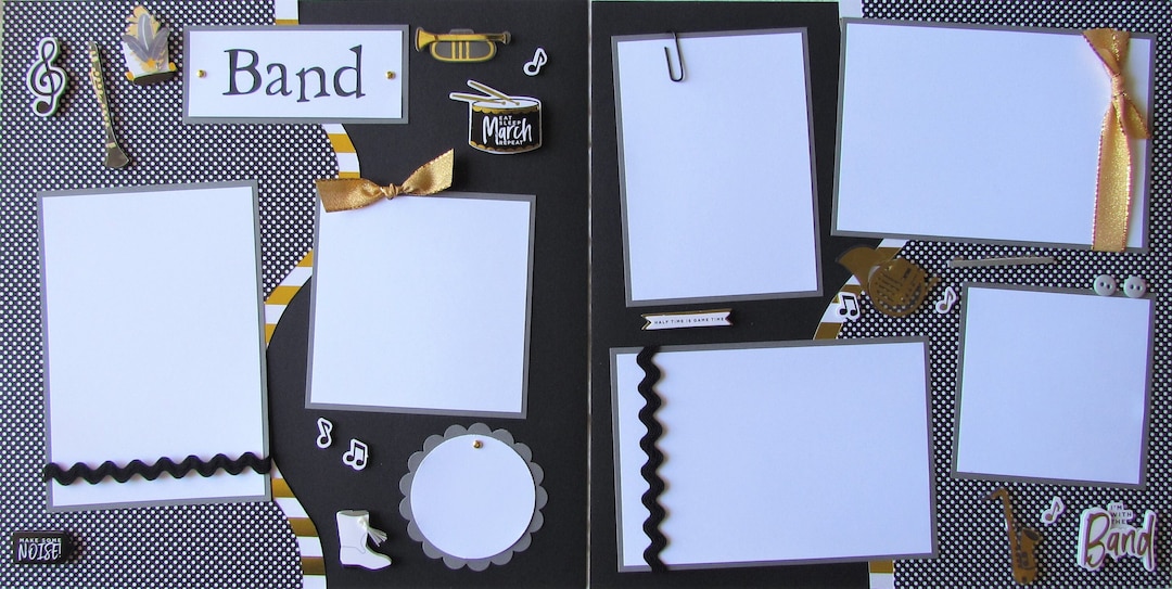 BAND 12x12 Scrapbook Pages - Music Layout - Marching Band, High School ...