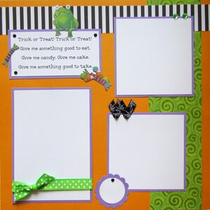 HALLOWEEN 12x12 Premade Scrapbook Pages ~ Trick or Treat Layout ...