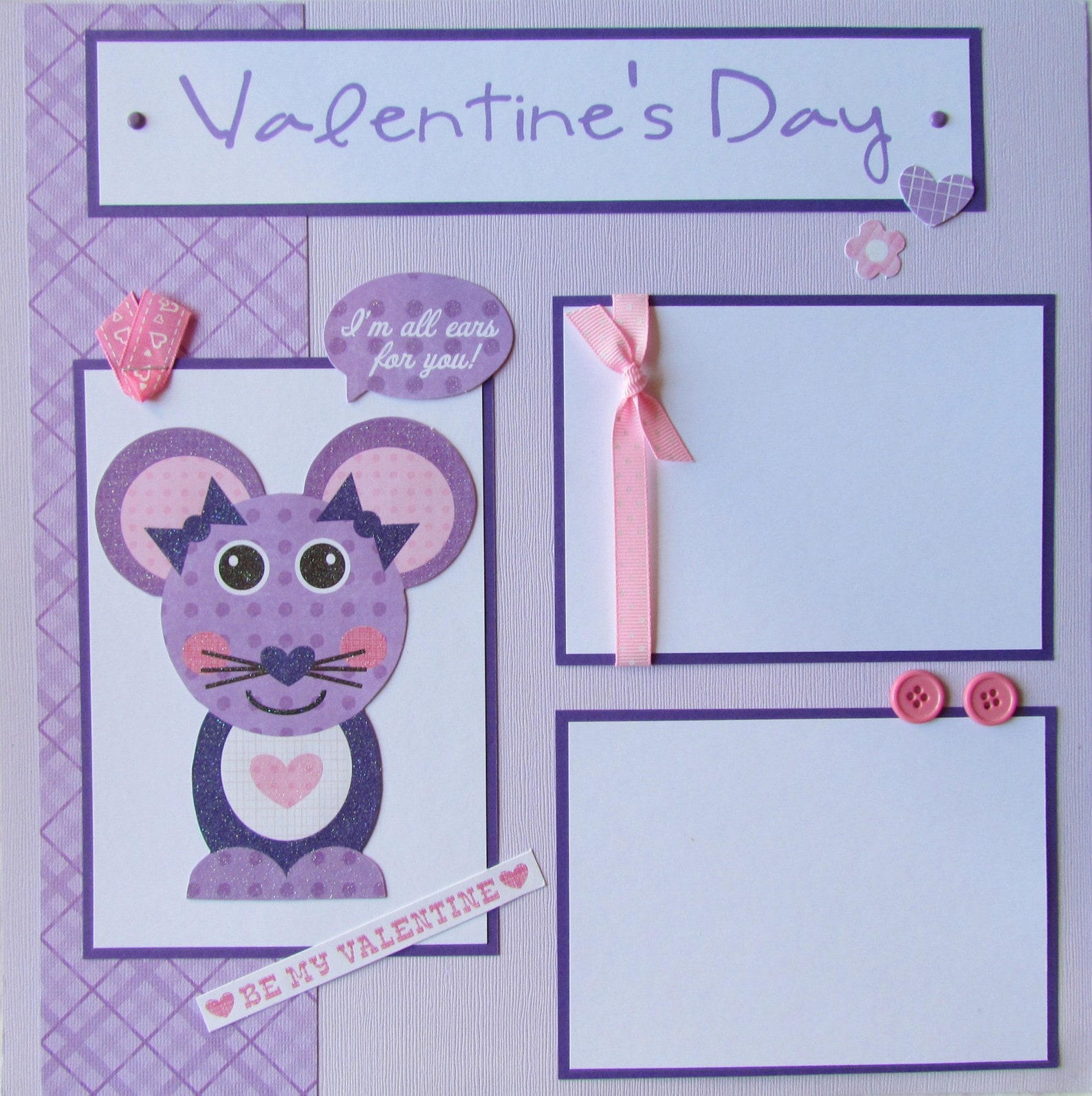 VALENTINE'S DAY 12x12 Scrapbook Pages My Valentine - Etsy