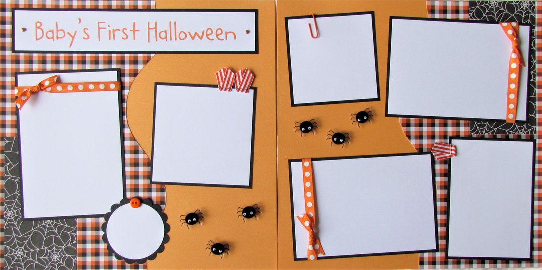 Baby's First HALLOWEEN 12x12 Premade Scrapbook Pages, First Holidays ...