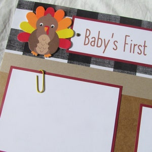 BABY'S FIRST THANKSGIVING 12x12 Premade Scrapbook Pages - Fall Layout ...