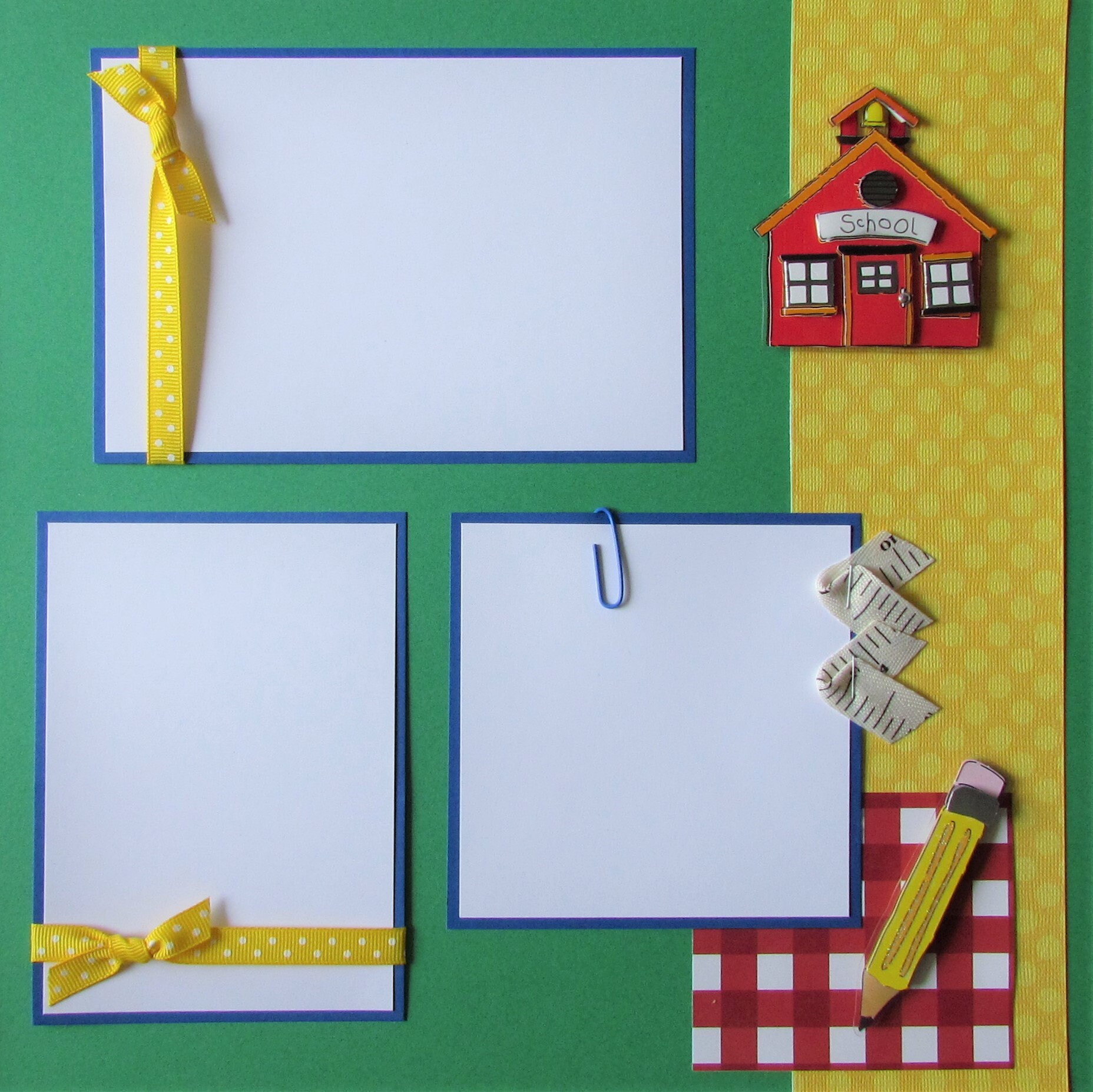 FIRST GRADE 12x12 Scrapbook Pages School Premade Layout, School Days ...