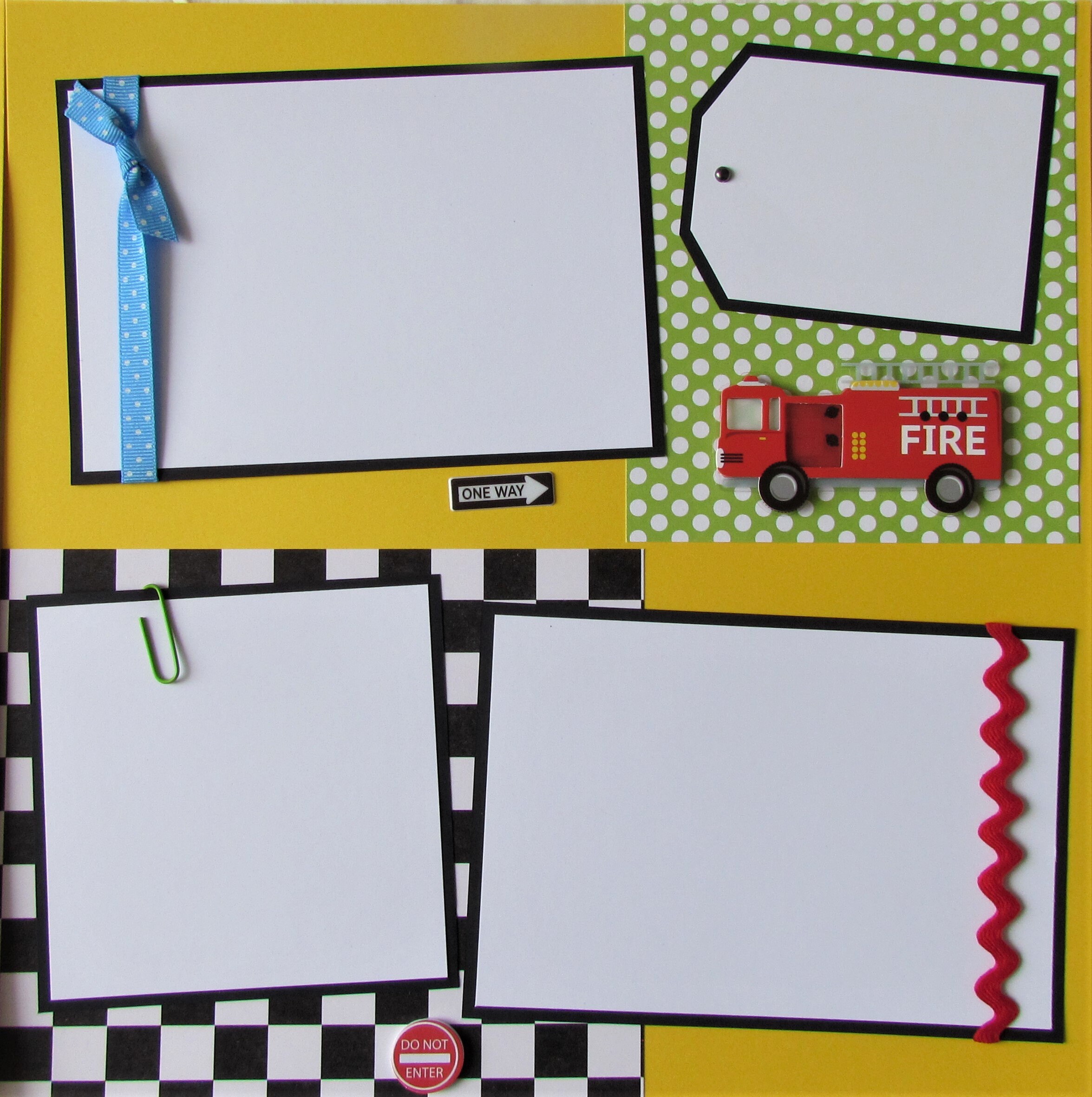 Boy 12x12 Premade Scrapbook Pages LET'S PLAY Cars Layout - Etsy