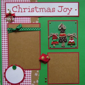 CHRISTMAS JOY 12x12 Premade Scrapbook Pages - Holiday Layout - Family ...