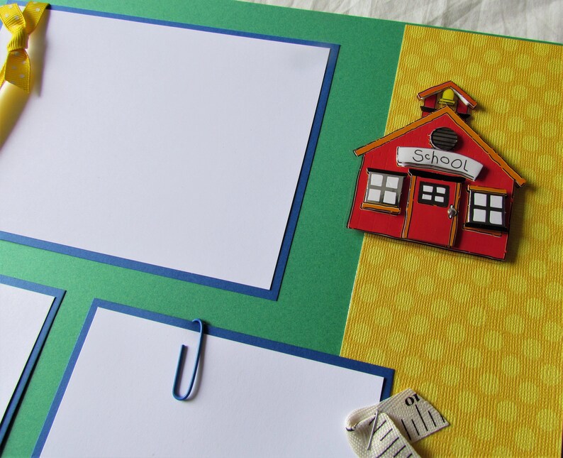 FIRST GRADE 12x12 Scrapbook Pages - School Premade Layout, School Days ...