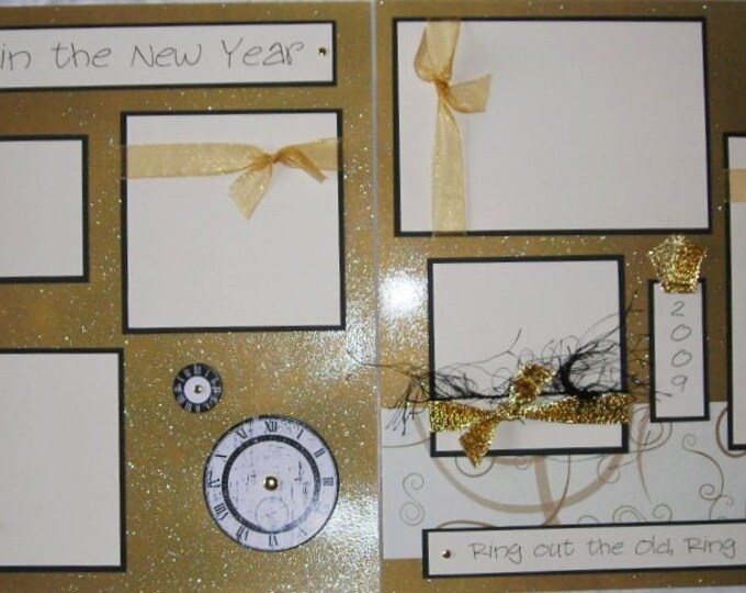 RINGING in the NEW YEAR 12x12 Premade Scrapbook Pages - Etsy