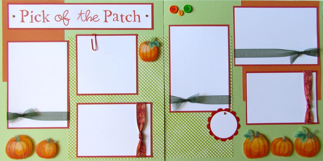 PUMPKIN PATCH 12x12 Premade Scrapbook Pages - Pick of the Patch Layout ...