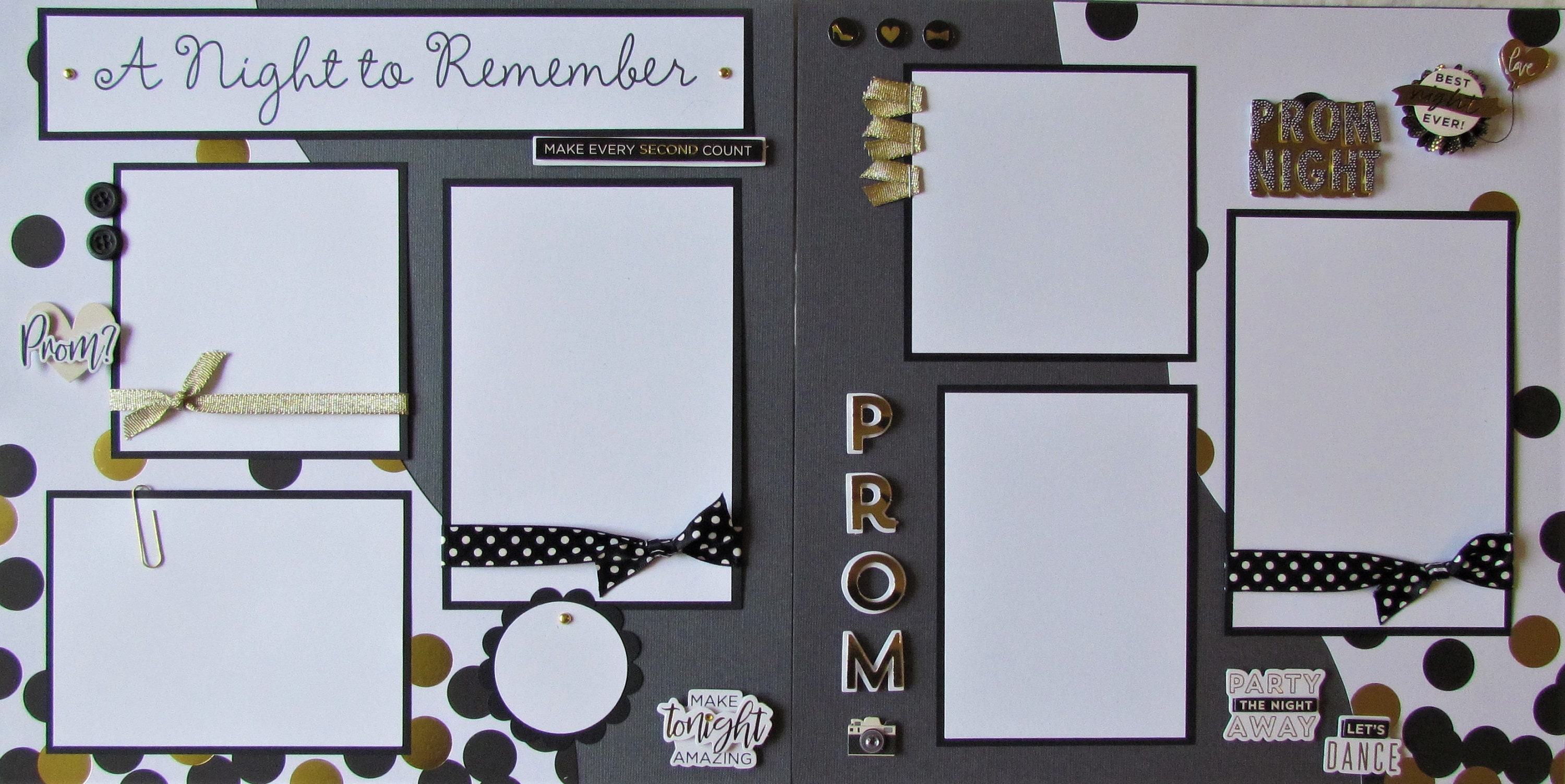 PROM 12x12 Premade Scrapbook Pages School Dance Layout A - Etsy