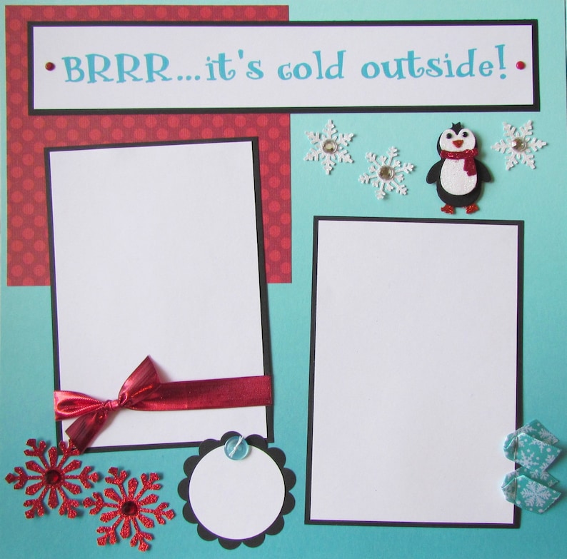 BRRR... It's Cold Outside 12x12 Premade Scrapbook Pages - Etsy