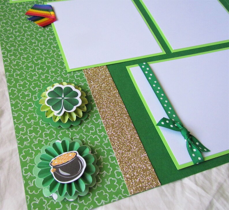 ST. PATRICK'S DAY Premade 12x12 Scrapbook Pages St. - Etsy