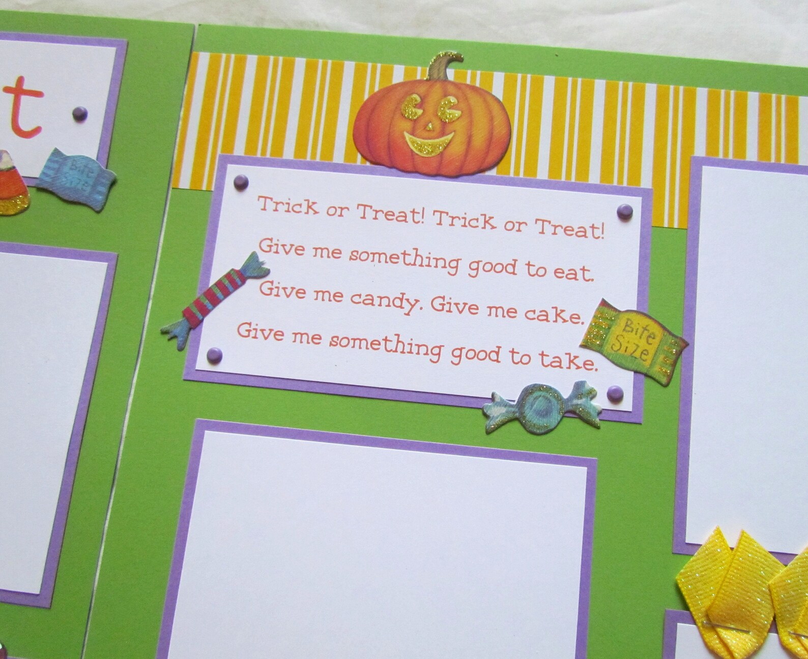 HALLOWEEN 12x12 Premade Scrapbook Pages Trick or Treat | Etsy