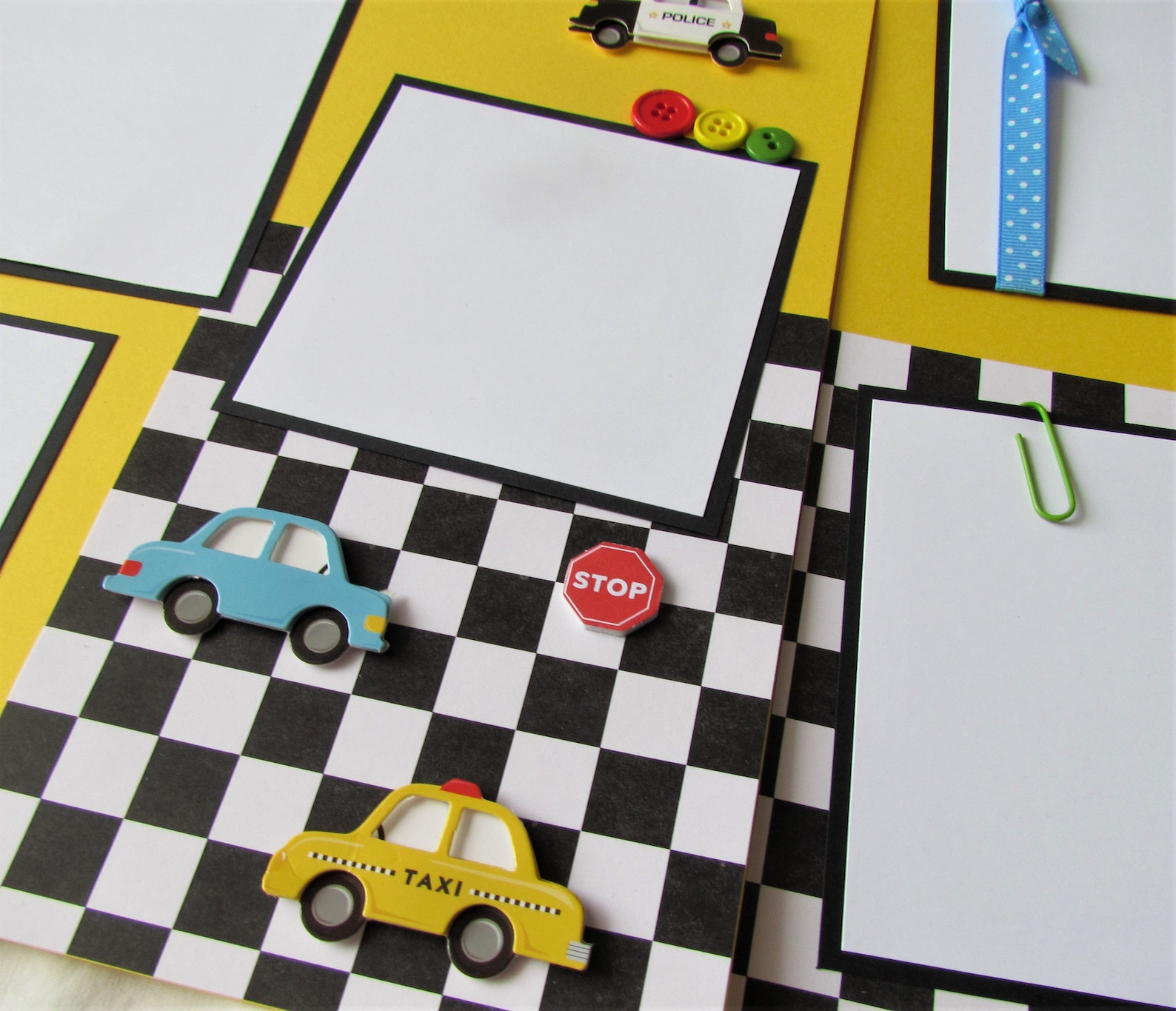 Boy 12x12 Premade Scrapbook Pages LET'S PLAY Cars Layout - Etsy