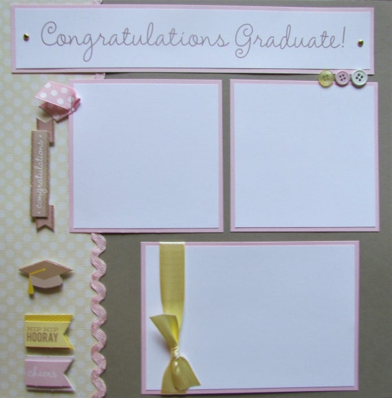CONGRATULATIONS GRADUATE Graduation Premade 12x12 Scrapbook - Etsy