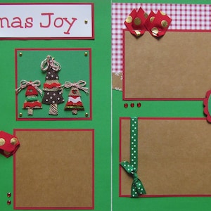 CHRISTMAS JOY 12x12 Premade Scrapbook Pages - Holiday Layout - Family ...