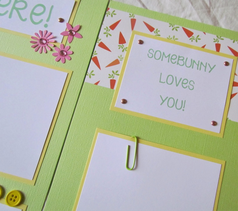 EASTER IS HERE 12x12 Premade Scrapbook Pages, Easter Layout, Spring ...