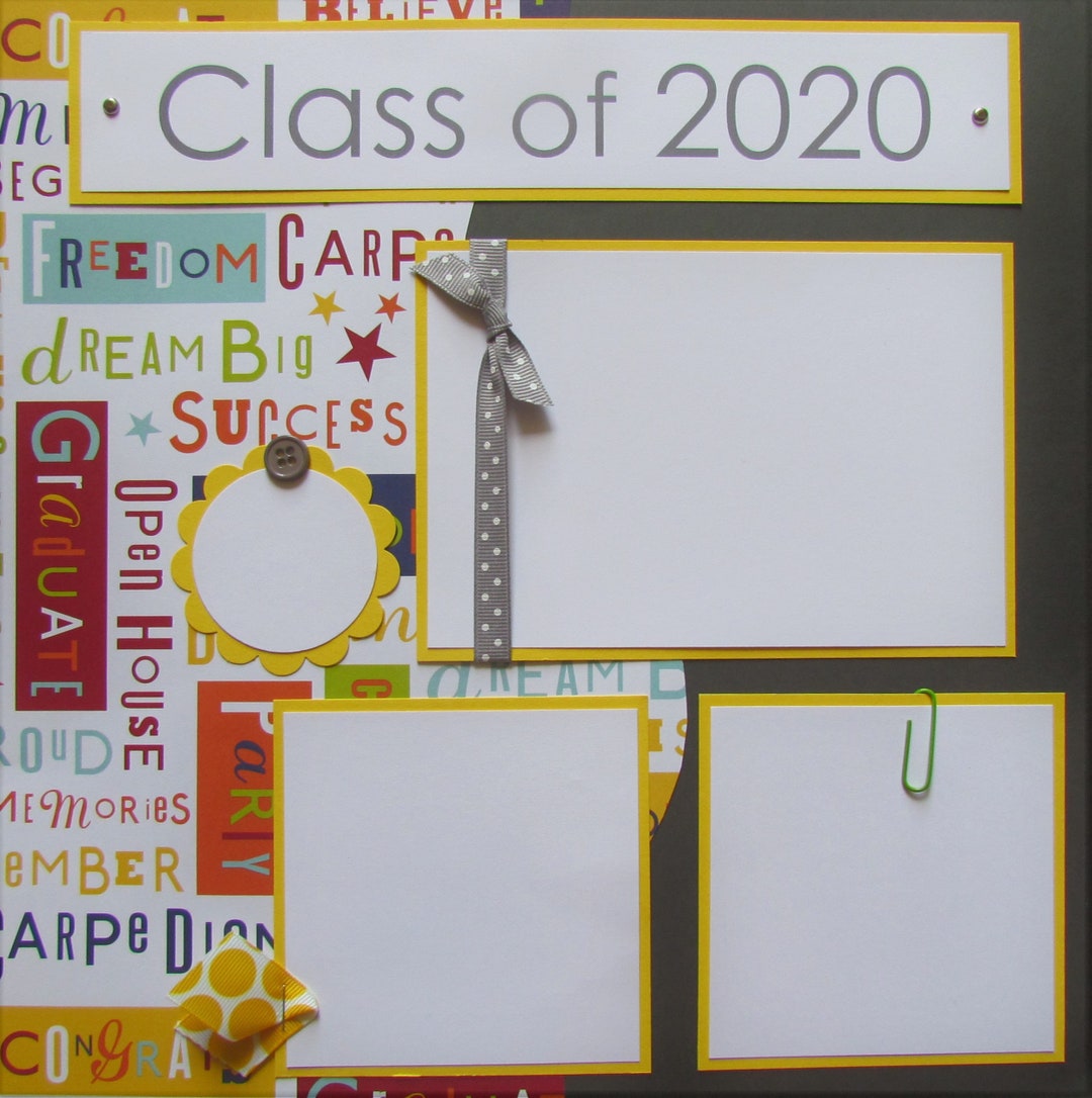 GRADUATION Class of 2026 12x12 Scrapbook Pages - Premade Layout - High ...