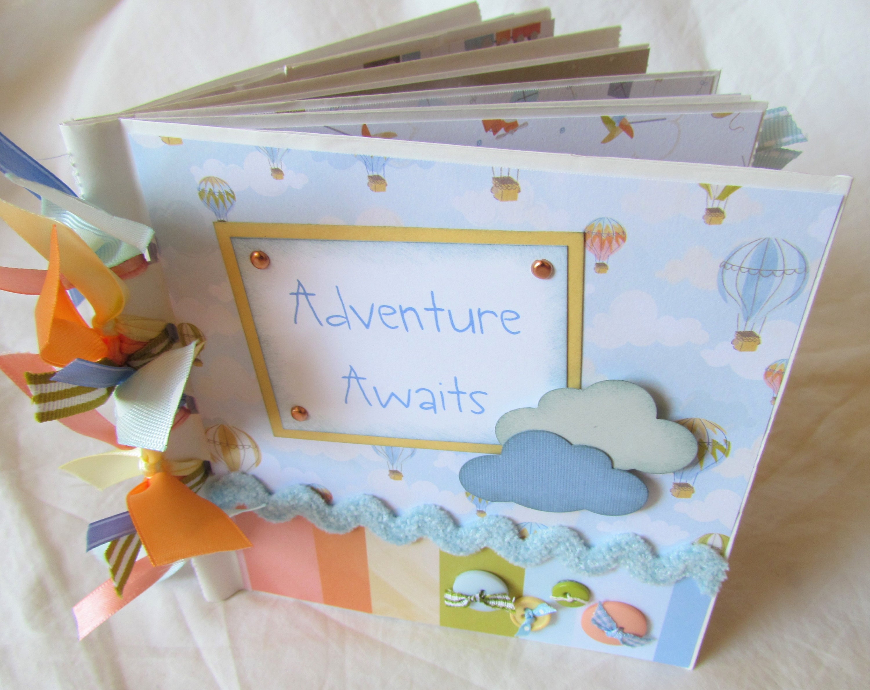 ADVENTURE AWAITS Premade Scrapbook Album 6x6 mini paper bag | Etsy