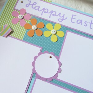 HAPPY EASTER 12x12 Scrapbook Pages Bunny Premade Layout Spring Family ...