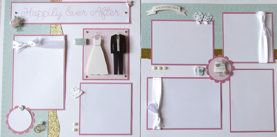 HAPPILY EVER AFTER Wedding Premade 12x12 Scrapbook Pages - Love Wedding ...