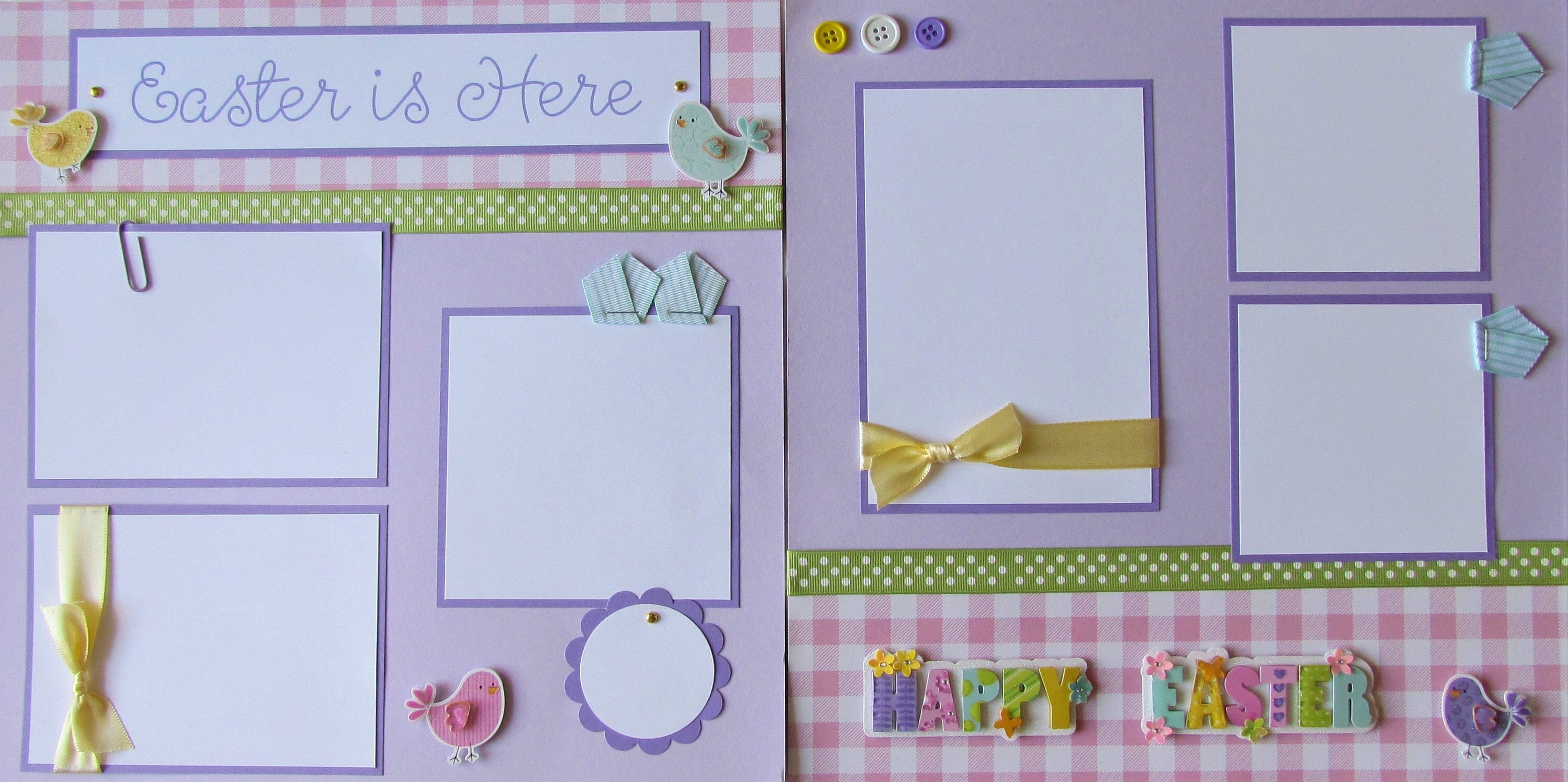 EASTER 12x12 Premade Scrapbook Pages Easter is Here Layout Family ...
