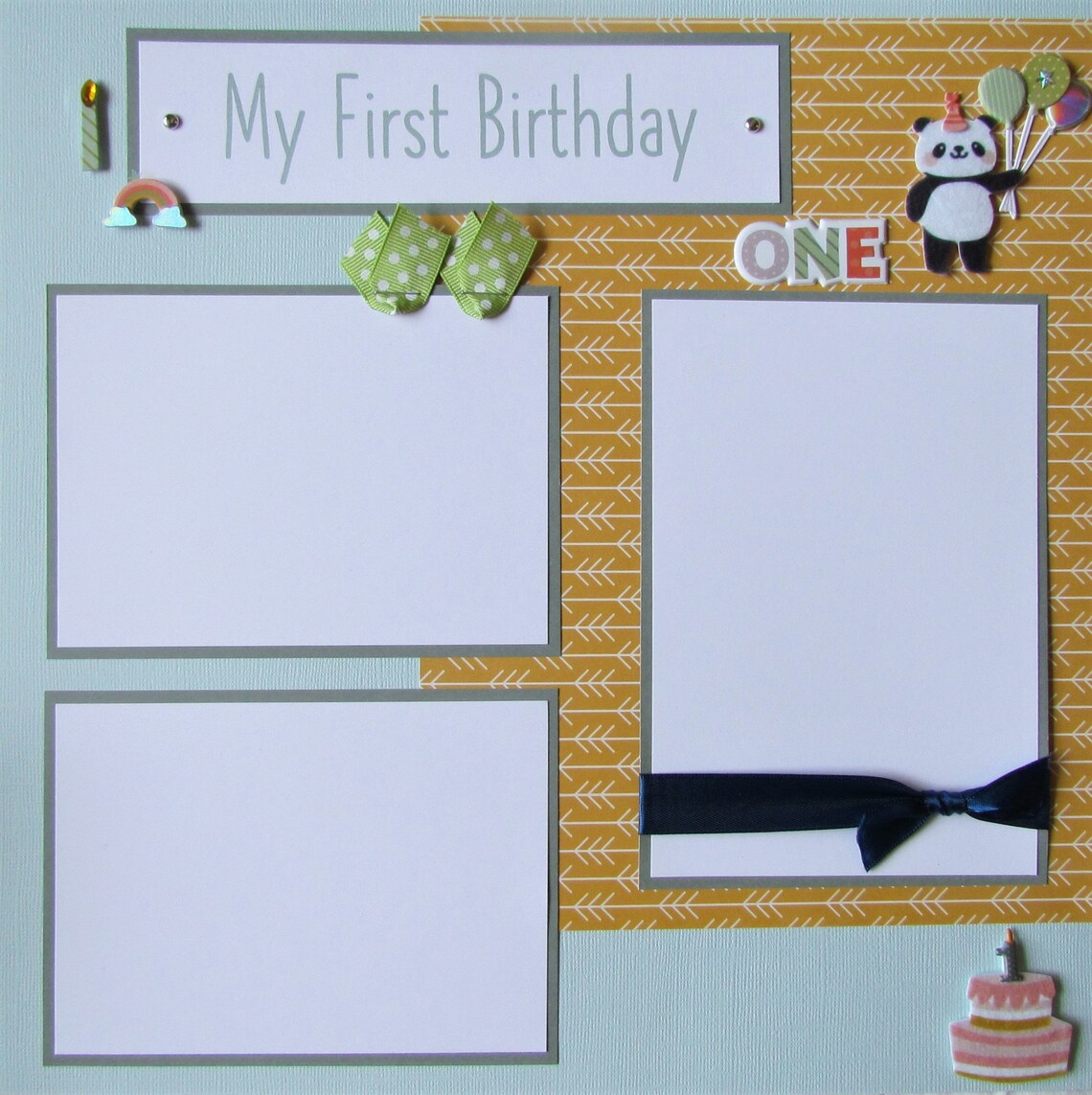 Baby's MY FIRST BIRTHDAY 12x12 Premade Scrapbook Pages - Etsy