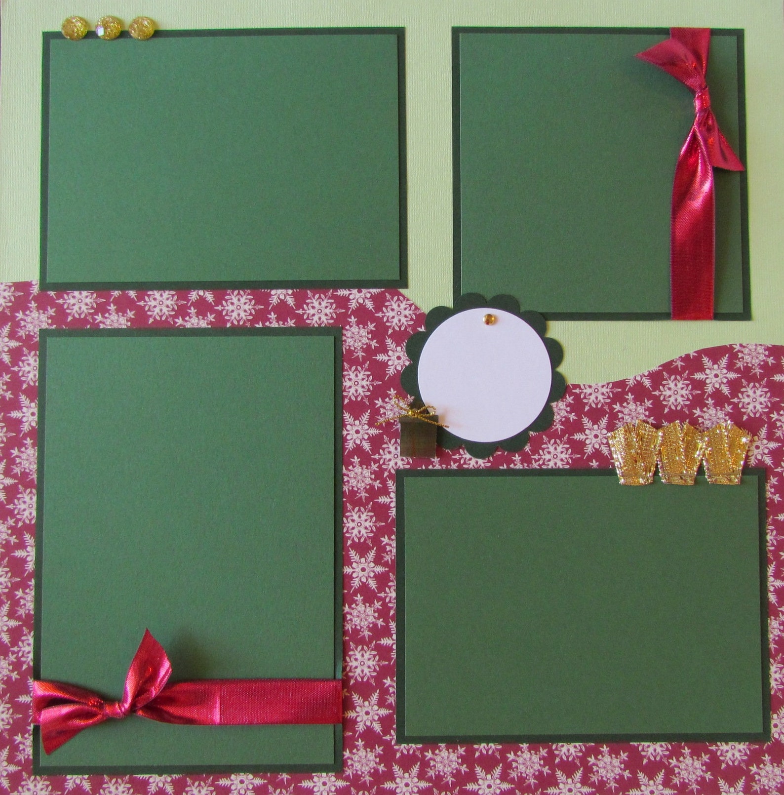 CHRISTMAS Premade 12x12 Scrapbook Pages Holiday Layout Christmas Tree ...