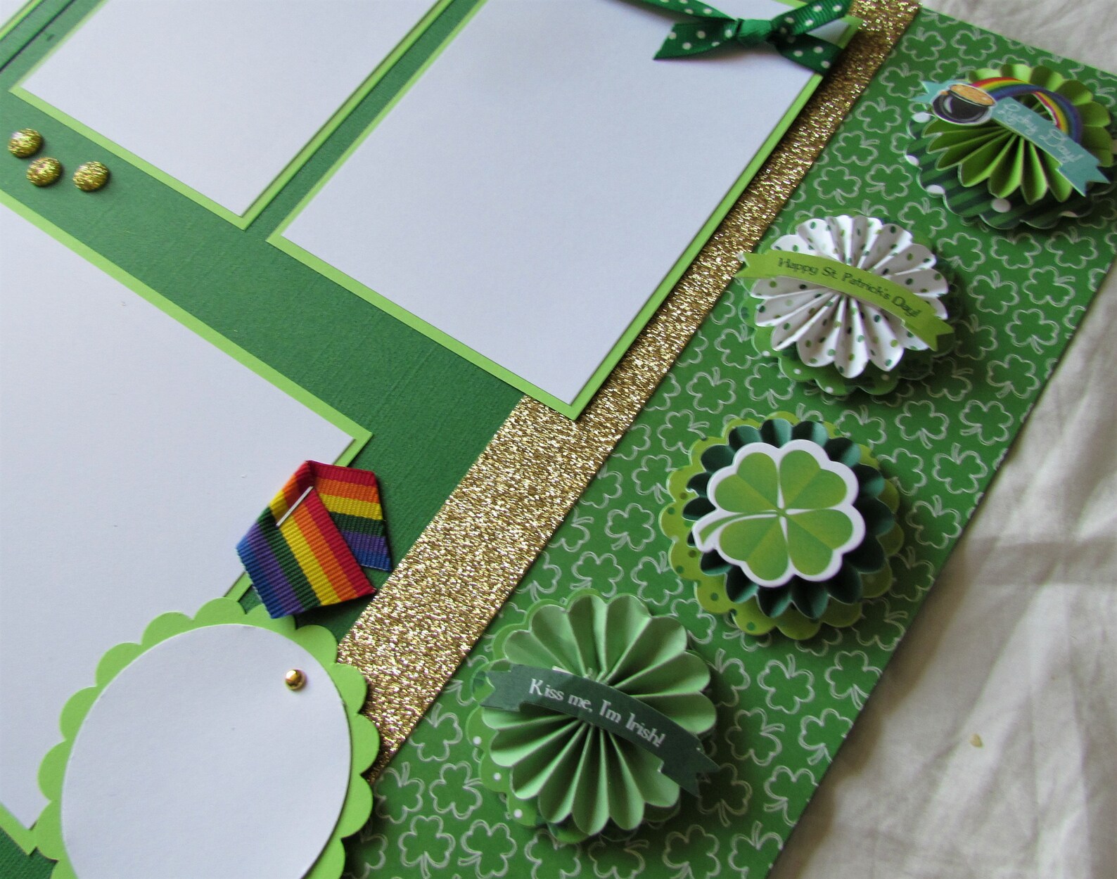 ST. PATRICK'S DAY Premade 12x12 Scrapbook Pages St. - Etsy