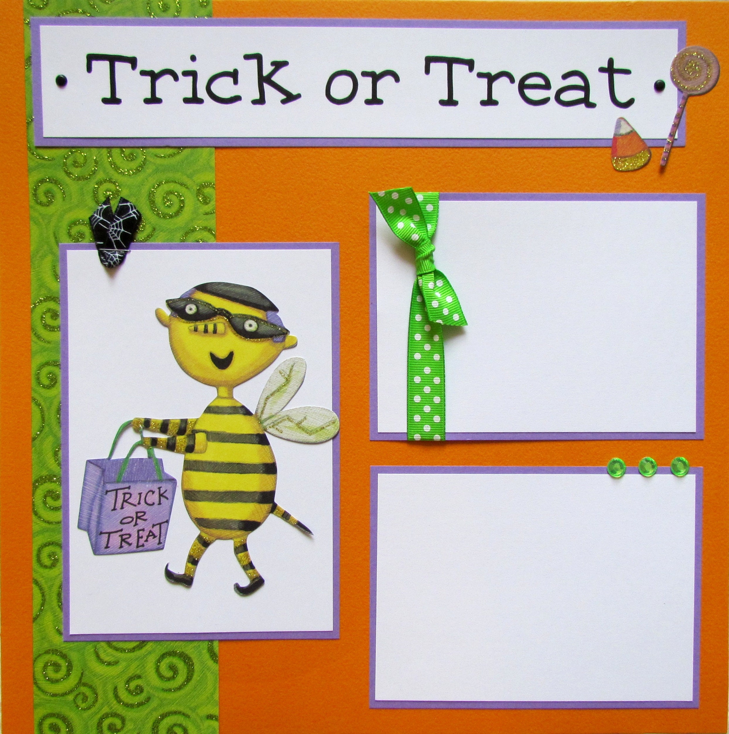 HALLOWEEN 12x12 Premade Scrapbook Pages Trick or Treat - Etsy