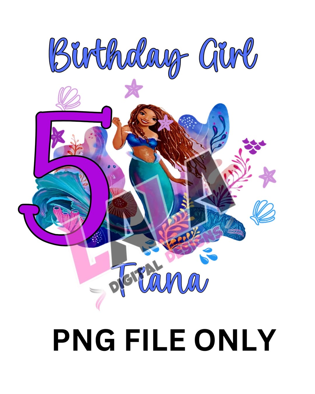 African Mermaid PNG Files, Little Mermaid PNG, African Girl Magic ...