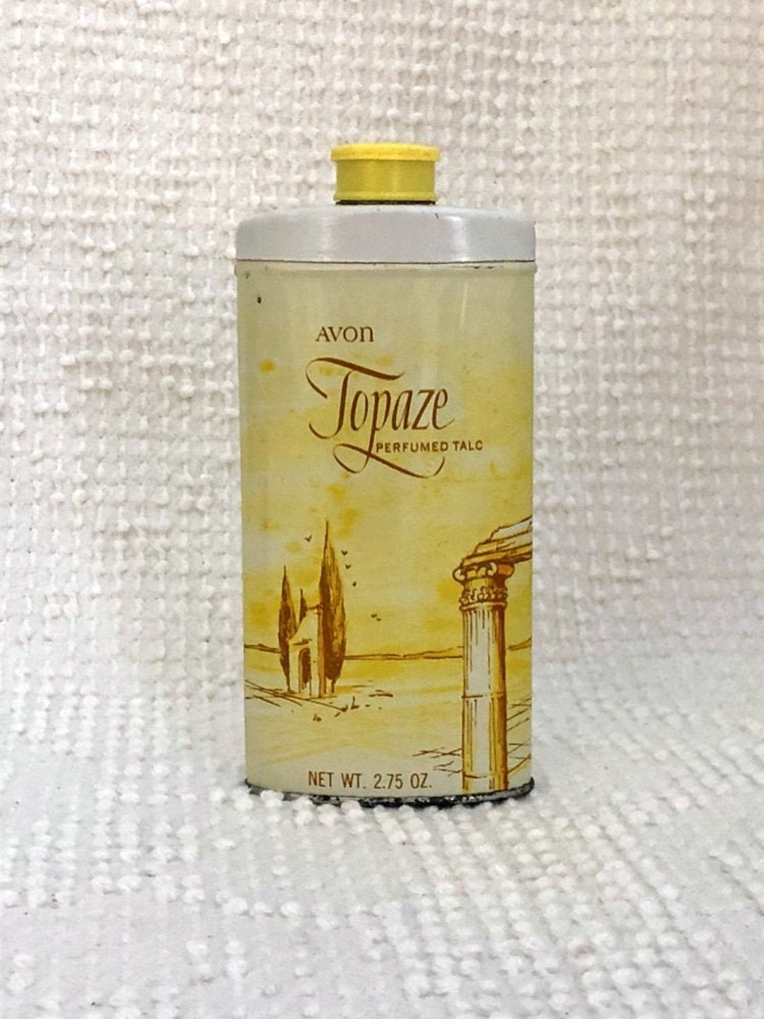 Vintage Avon "topaze" Perfumed Powder Tin - Vintage Powder Room Vanity ...