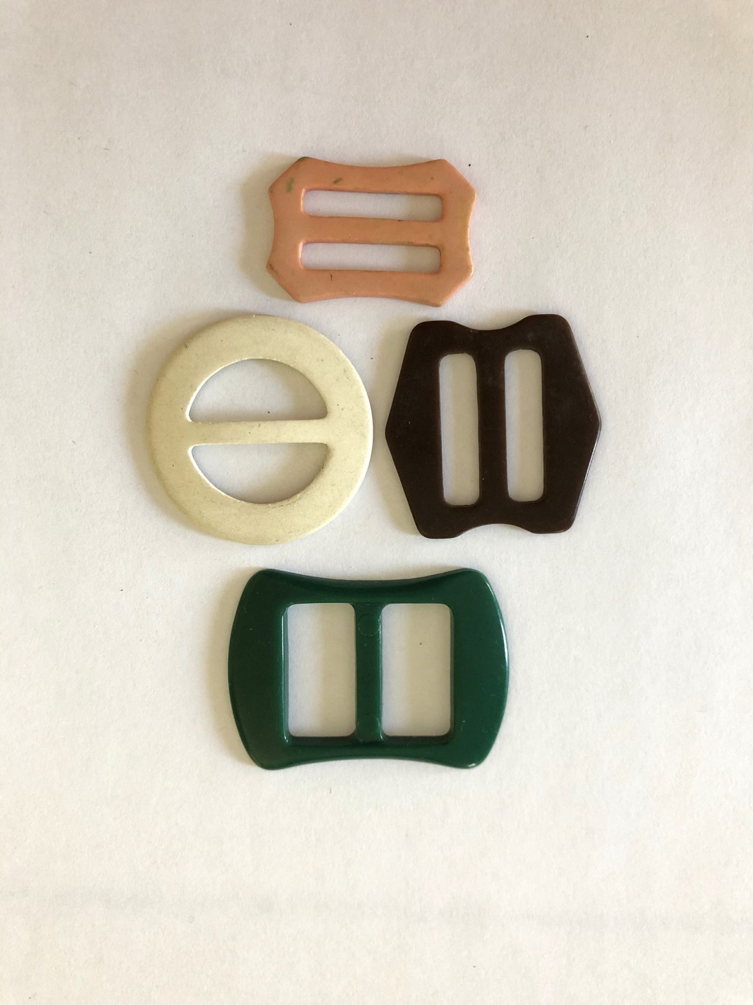 Vintage Plastic Slide Buckles - Set of 4 Assorted - Mid Century Plastic ...