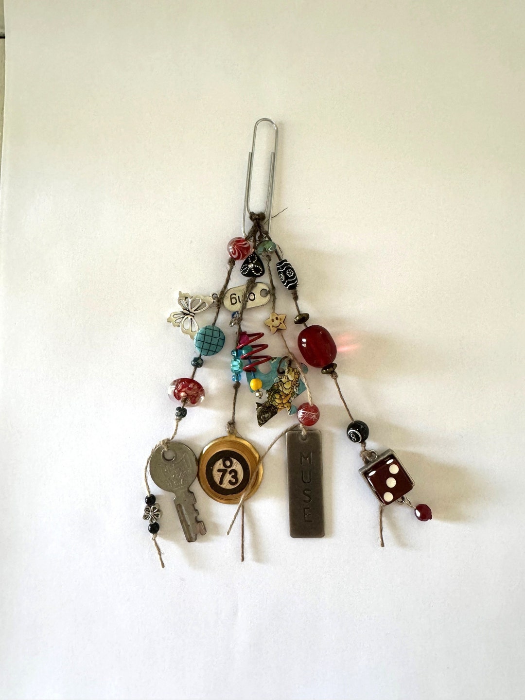 Handmade Large Dangle for Journal, Book or Hang as Decor - Colorful ...