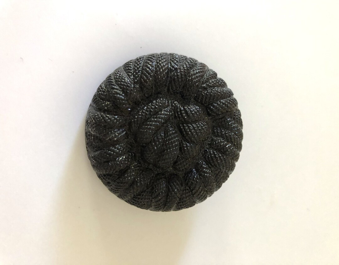 Vintage Large Black Button With Unique Textured Knotted Flower - Etsy Vintage Large Black Button With Unique Textured Knotted Flower - Etsy