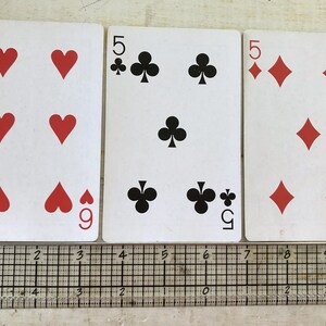 Vintage JUMBO Sized Playing Cards - Set of 3 Cards - Collage, Junk ...