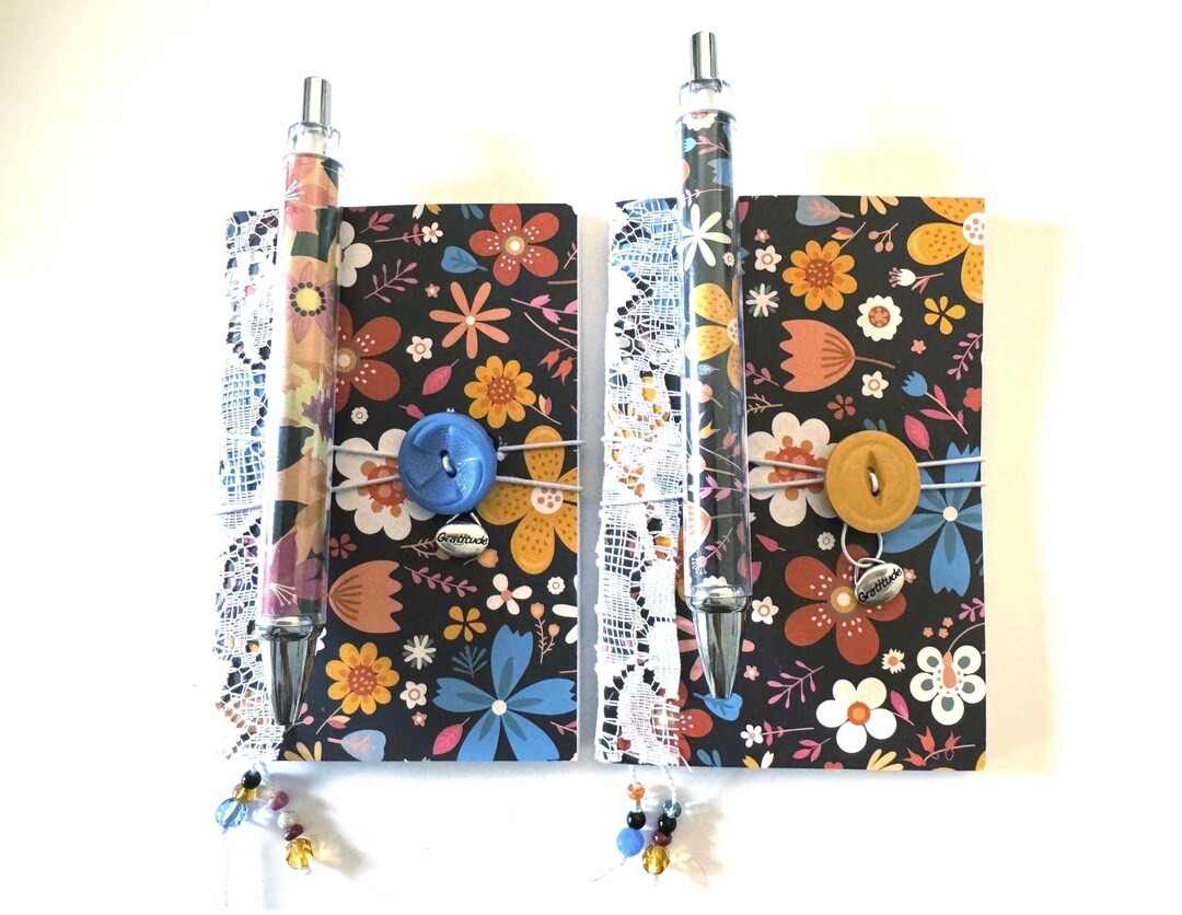 Handmade Mini Gratitude Journal With Matching Pen - Your Choice of ...