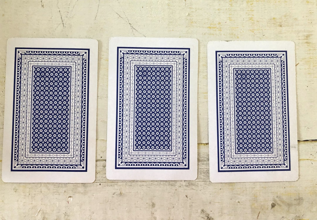 Vintage JUMBO Sized Playing Cards - Set of 3 Cards - Collage, Junk ...