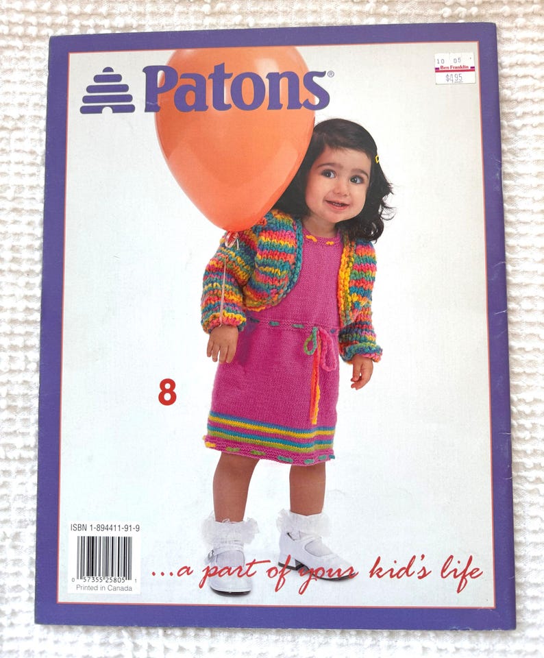 Patons Kids Knitting Pattern Book - Steppin' Out - Sweaters, Hats ...