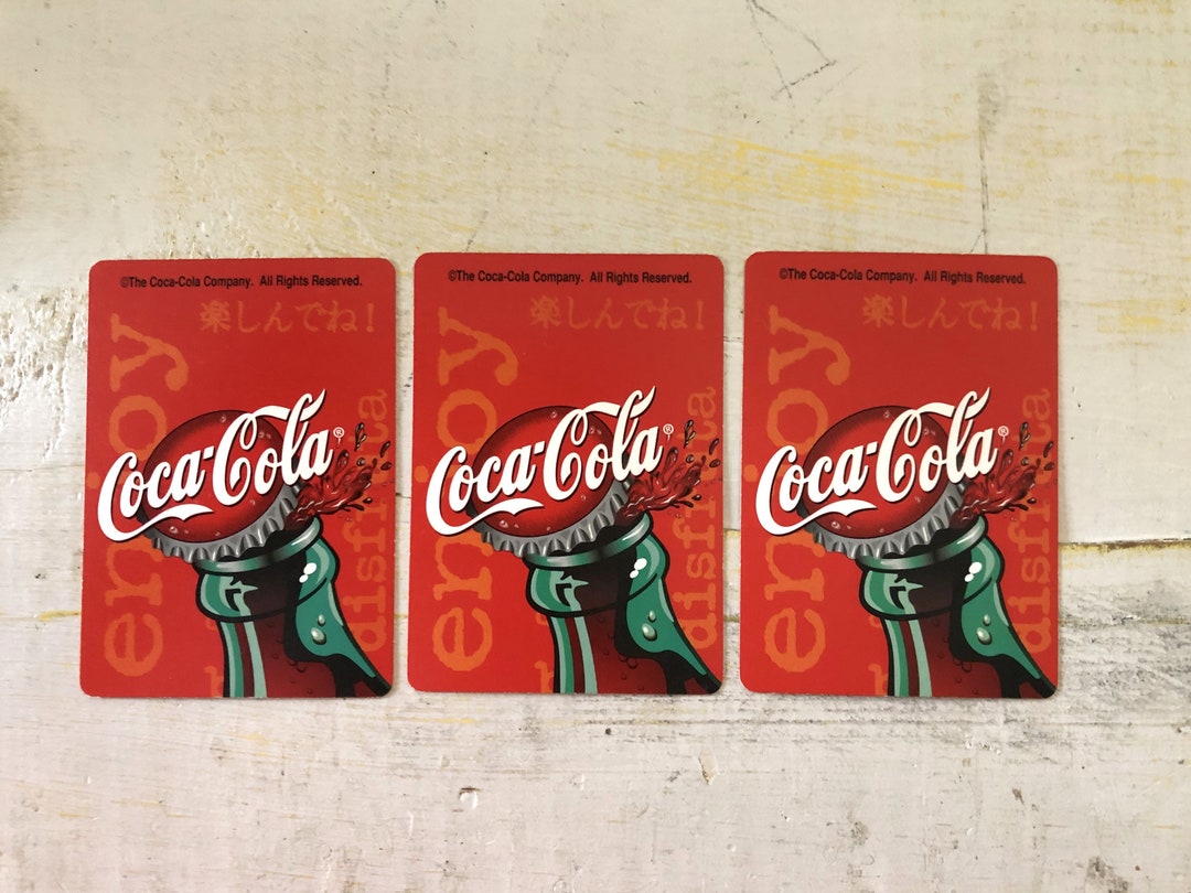 Vintage Coca Cola Playing Cards - Set of 3 Cards - Unique Paper ...