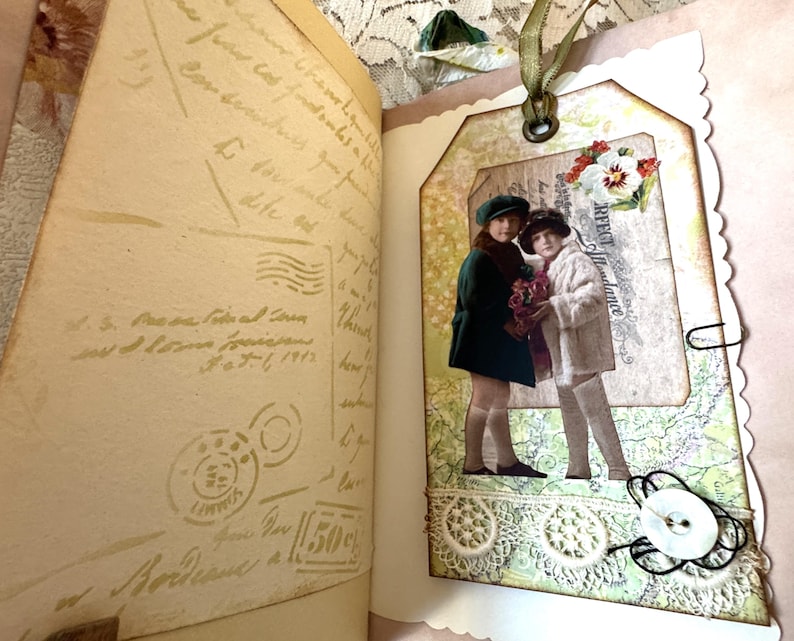 Handmade Junk Style Journal With Edith Holden Botanical Theme - Made ...